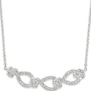 Nadri | Jewelry | Nwt Nadri Silver Crystal Pave Knot Necklace | Poshmark